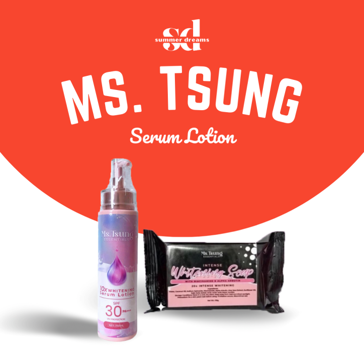 MS. TSUNG ESSENTIALS BODY CARE DUO SERUM LOTION & WHITENING SOAP COMBO | Lazada PH