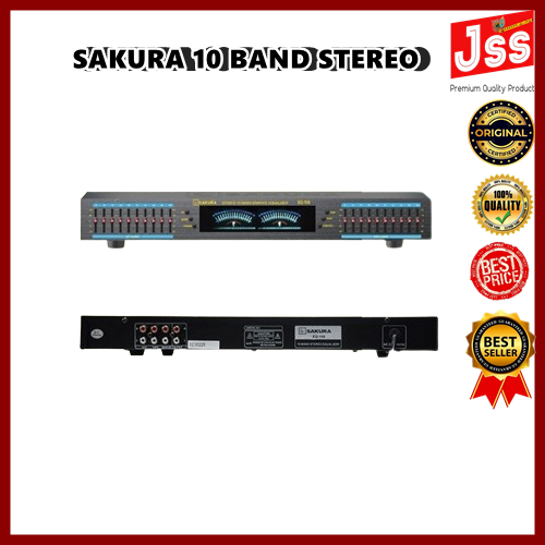 EQ 106 SAKURA 10 BAND STEREO GRAPHIC EQUALIZER W/ VFD CLASSIC AUDIO ...