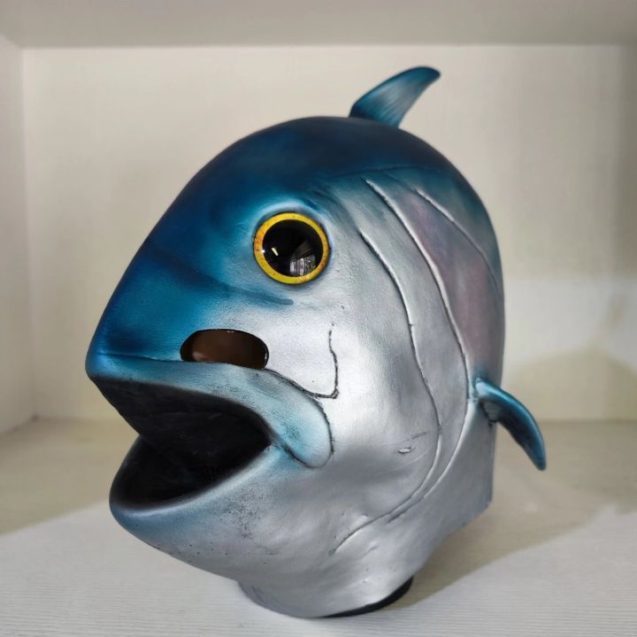 Tuna Fish Mask Animal Head Latex Mask Face Disguise Halloween Costume ...