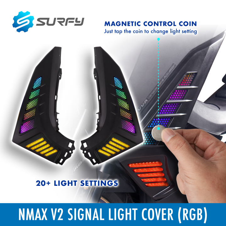 Nmax V2 2020 Signal Light Cover Front Side Panel RGB Lighting Color be ...