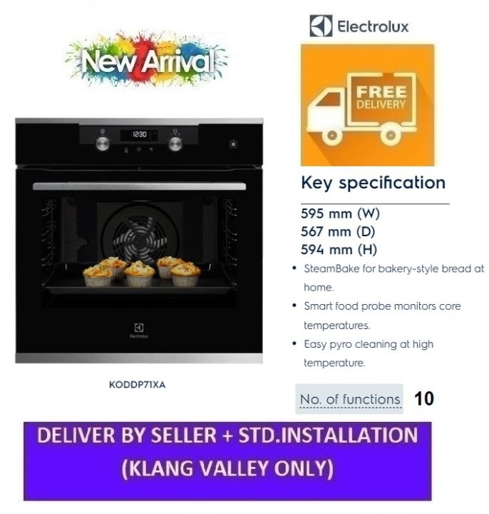 ELECTROLUX KODDP71XA 60cm UltimateTaste 500 built-in single oven with 72L capacity | Lazada