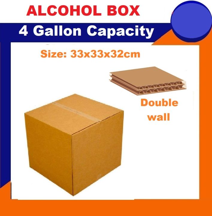 Corrugated Alcohol Box 4 gal Double Wall (33x33x32cm) | Lazada PH