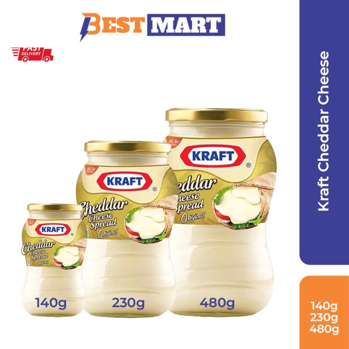 Kraft Cheddar Cheese Spread (140g / 230g / 480g ) جبنة كرافت شيدر | Lazada