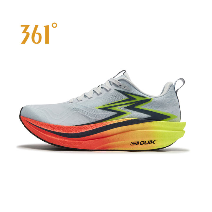 361 Degrees Flame 4MIX Professional Marathon Running Shoes Carbon Plate Racing PB Shock ...