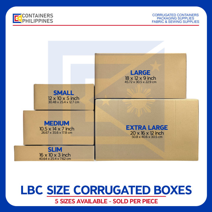 CONTAINERS.PH LBC Express Sizes Corrugated Cargo Shipping Boxes ...