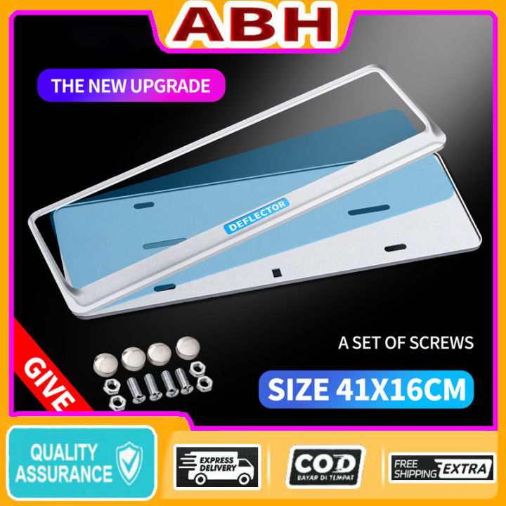 【Original+24hours delivery】2Pcs Car Plate Number Cover Pure Stainless ...