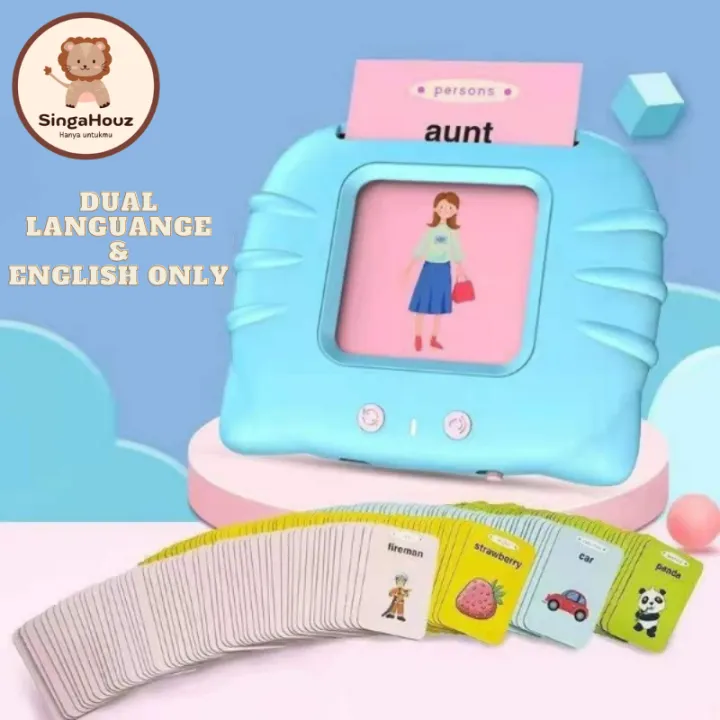READY STOCK Flash card kids toys smart english speaker educational card ...