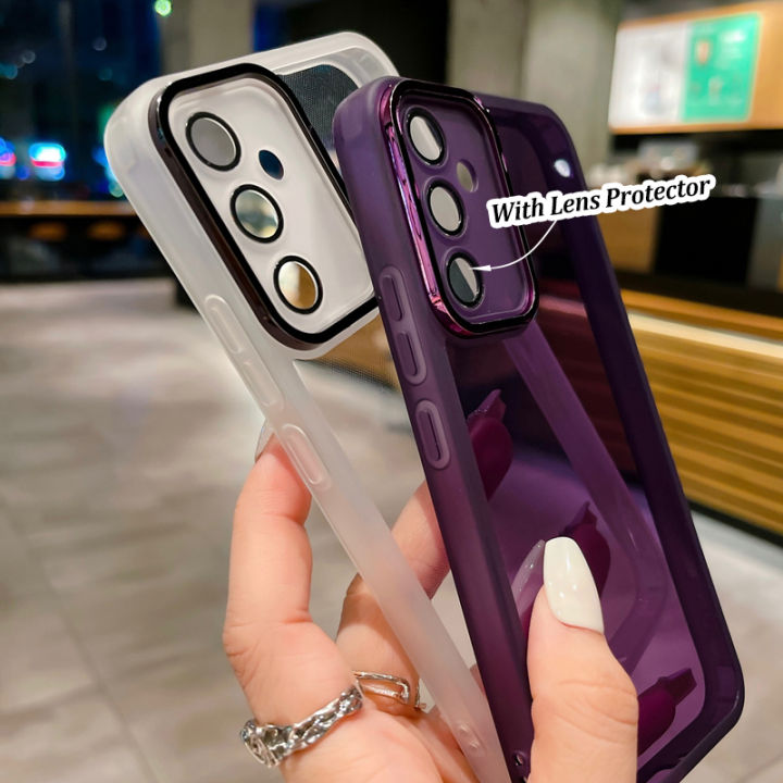 KONSMART Transparent Color Lens Film Phone Case for Samsung Galaxy A55 A35 5G A25 A15 5G A05 ...