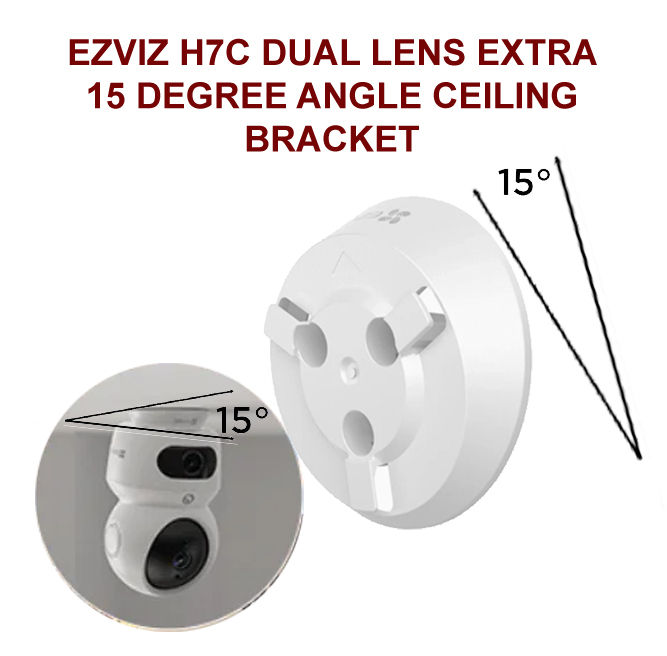 EZVIZ 15 Degree Extender for Wall Mount / Ceiling Bracket for H7c Dual ...