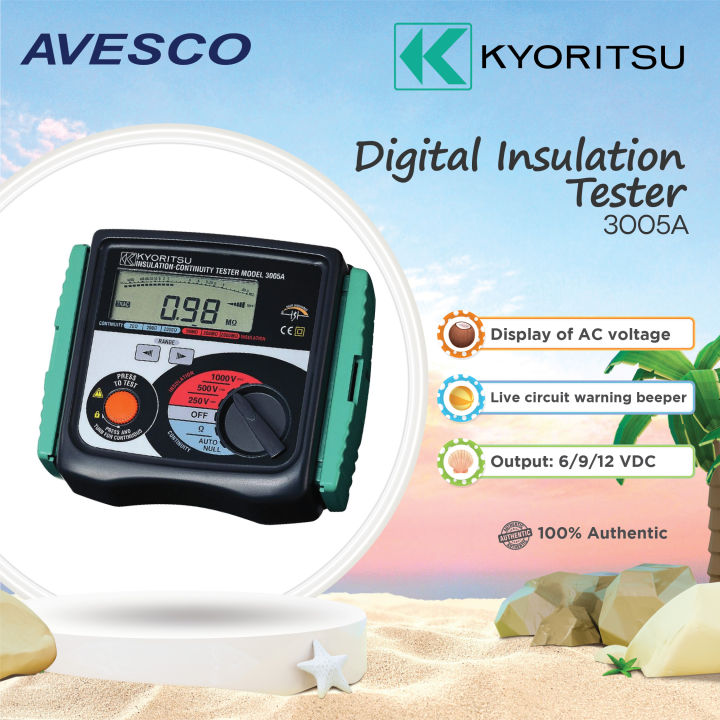 Digital Insulation / Continuity Testers | 3005A | Kyoritsu | Lazada PH