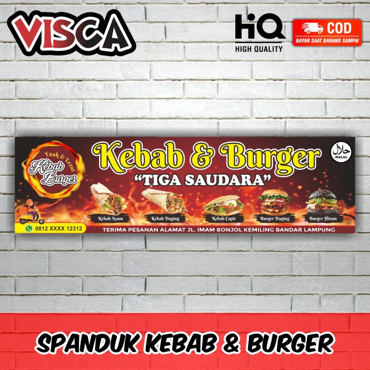 Cetak Spanduk Banner Kebab dan Burger Viral | Lazada Indonesia