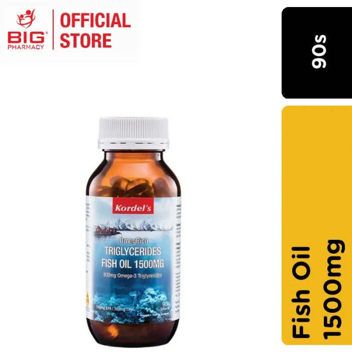 KORDELS OMEGRICH TRIGLYCERIDE FISH OIL 1500MG 90S | Lazada