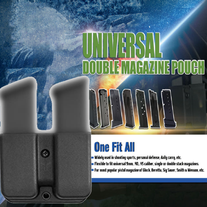 Cytac Bluetac Kntac Double Magazine Pouch Fit 9mm 10mm .40 .45 Caliber ...
