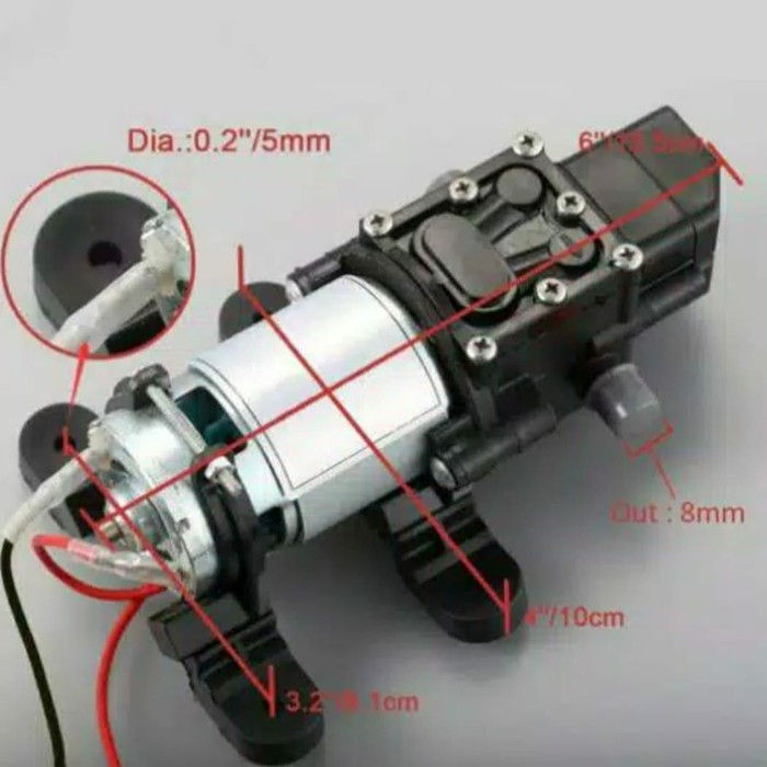 Pompa Air Otomatis 250Psi Dc Water Pump 100W Alat Steam Jet Cleaner ...