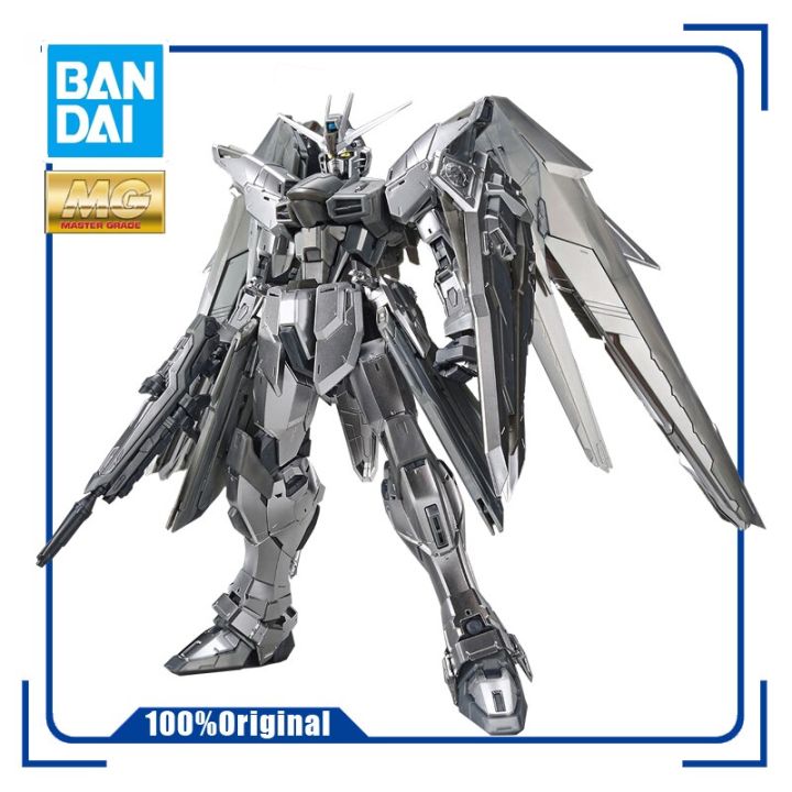 BANDAI MG 1/100 ZGMF-X10A Freedom Gundam 2.0 Silver Coating THE GUNDAM ...
