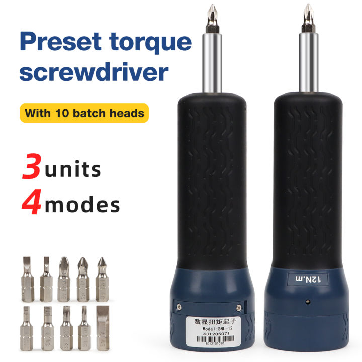 Digital Torque Screwdriver 1/4" Drive Digital Screwdriver Torque Wrench ...