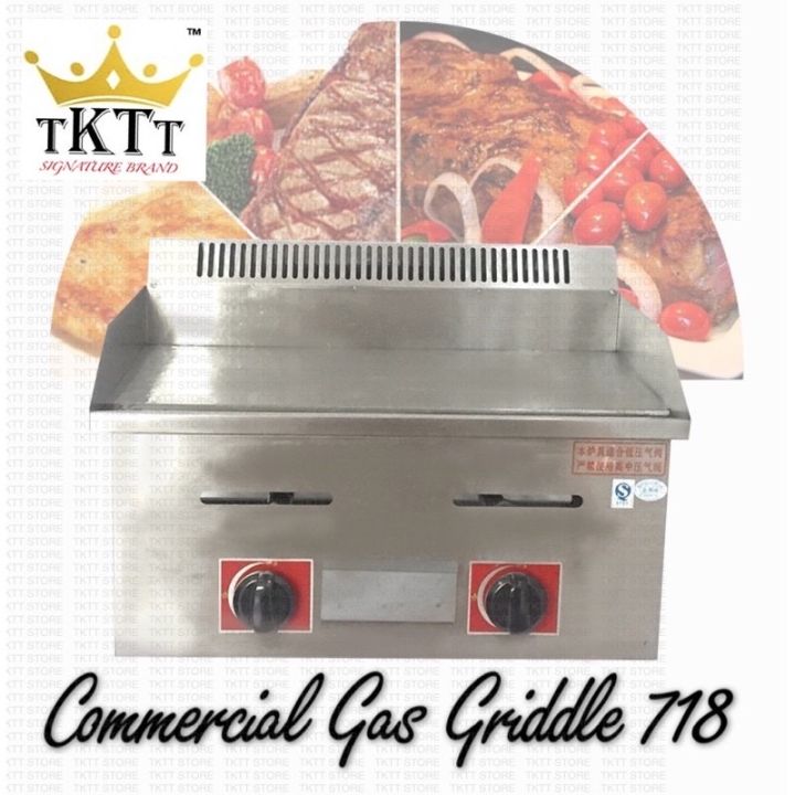TKTT 718 Stainless Steel Gas Desktop Griddle Flat Top Commercial ...