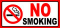 NO SMOKING SIGNAGE 3.5 X 7.5 INCHES SIZE PVC TYPE WATERPROOF AND NON ...