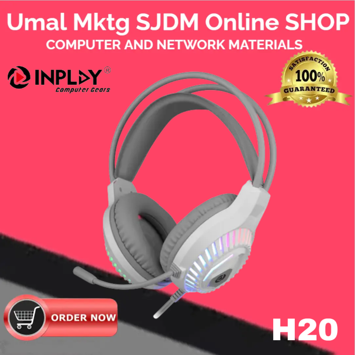 INPLAY H20 Dynamic Driver RGB Gaming Headset with Noise Cancellation ...