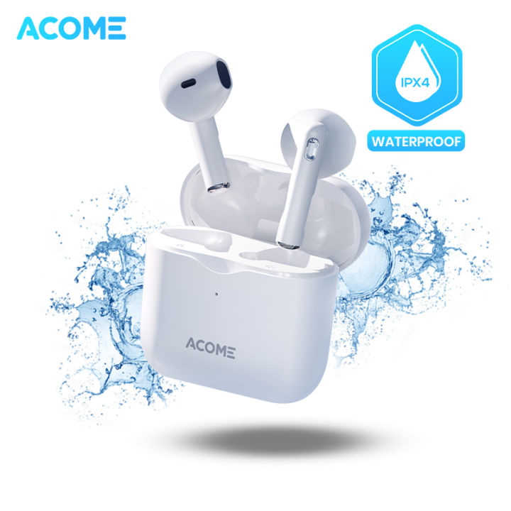 Acome Headset Earphone TWS Bluetooth 5.3 IPX4 Waterproof 3 Gram Ultra ...