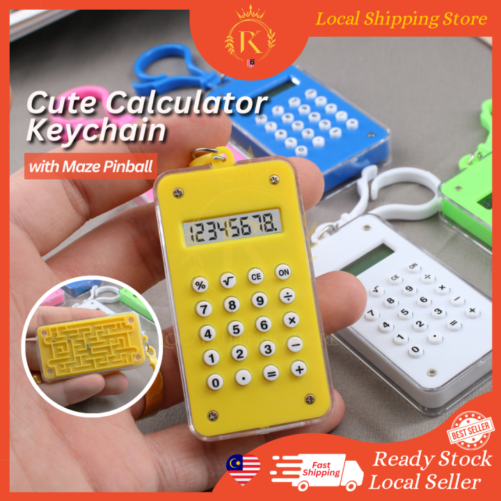 Cute Calculator Keychain with Maze Pinball /Mini Calculator/ Pocket Size | Lazada