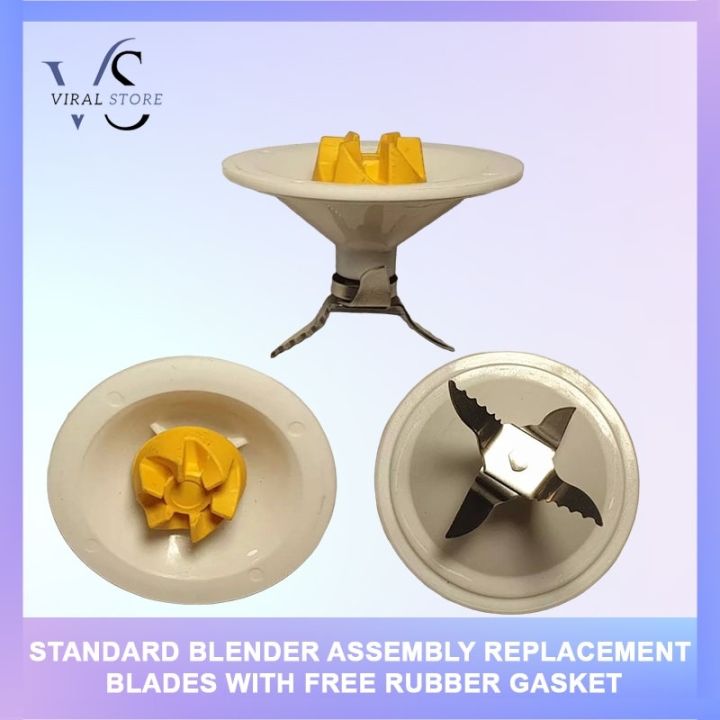 Standard blender Assembly Replacement Blades with free rubber gasket ...