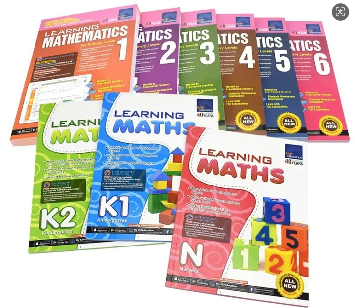 （Local shipment)9 Pcs/Set Sap Learning Mathematics Grade 1-6 Children ...