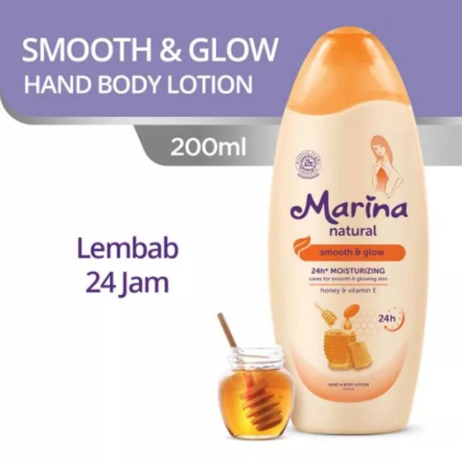 Marina Hand Body Natural Smooth & glow 200 Ml | Lazada Indonesia