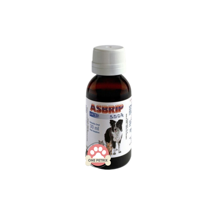 Asbrip Respiratory Nutritional Supplement Oral Solution for Pets (Dogs ...