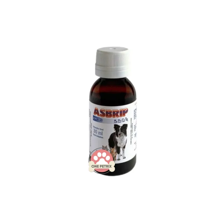 Asbrip Respiratory Nutritional Supplement Oral Solution for Pets (Dogs ...
