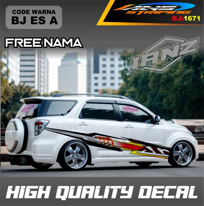 STICKER MOBIL TERIOS TERBARU / VARIASI STICKER DECAL MOBIL AVANZA XENIA ...