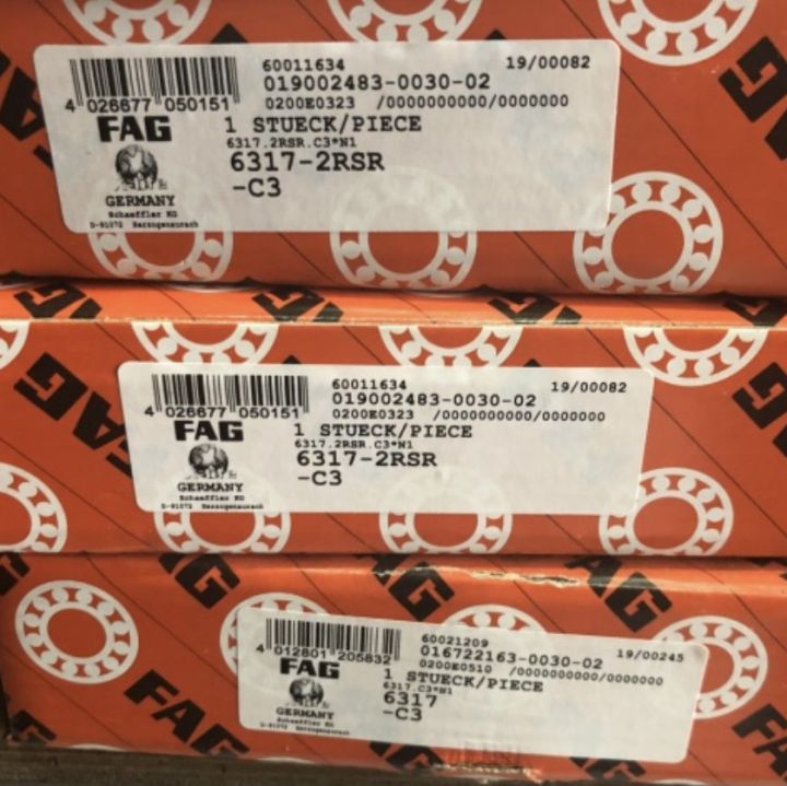 BEARING FAG 6317 2RSR C3 / 2RS C3 / 2RSH C3 | Lazada Indonesia