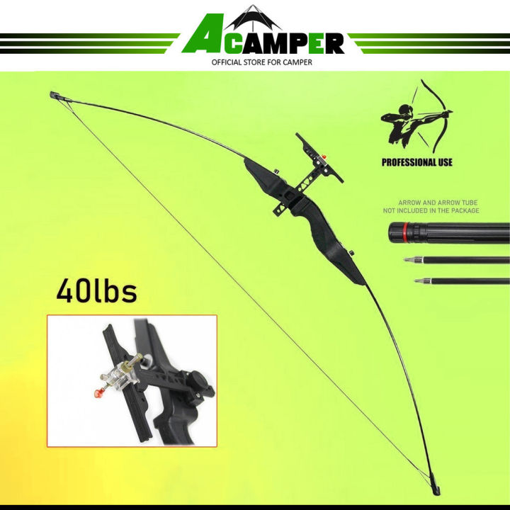 ARCHERY 40IBS RECURVE BOW ERGONOMIC / FIBERGLASS ARROWS 8MM / ARROW ...