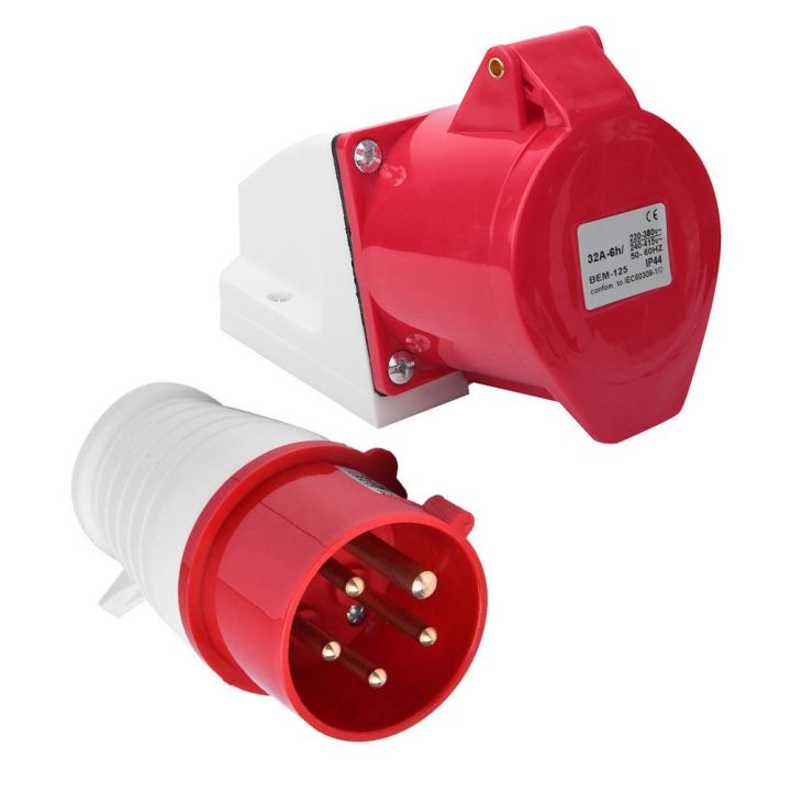 【Global Motos Part 】 32A Socket 5 PIN 415V Current Industrial PHASE PIN ...