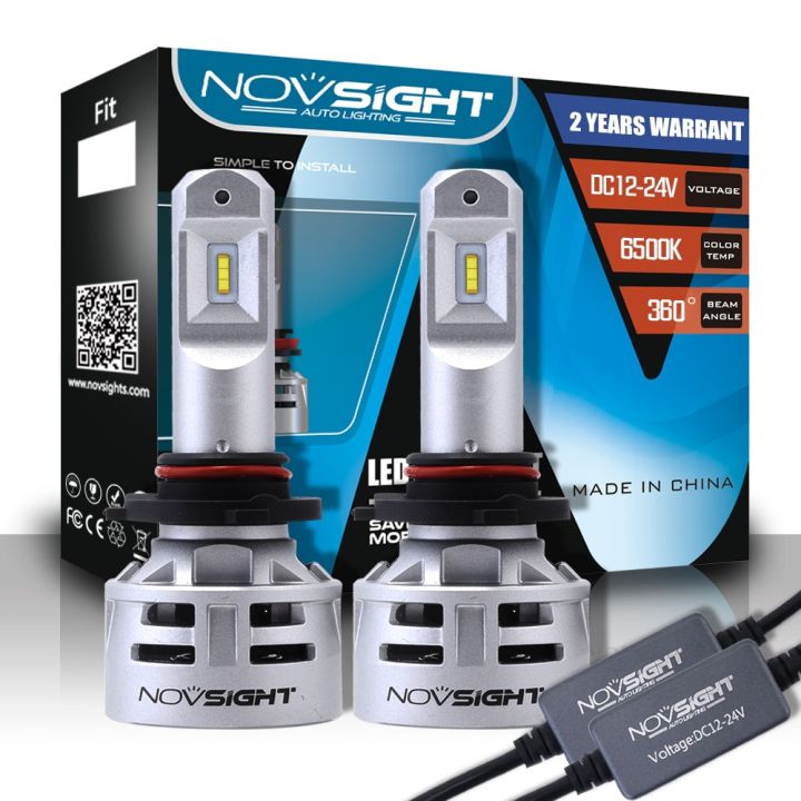 Novsight N9 LED Car Headlight Bulbs 9005(HB3) 9006(HB4) H4 H7 H11 LED Light for High/Low Beam ...