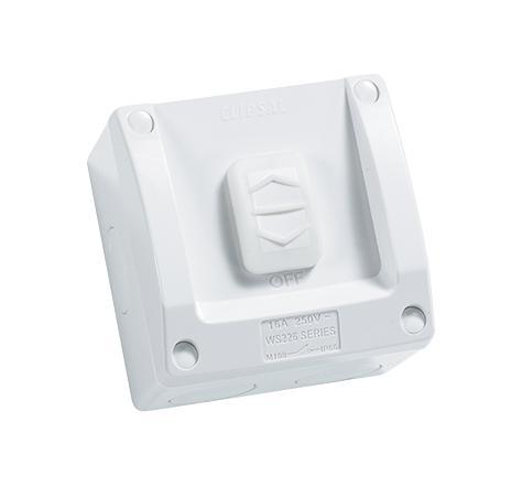 SCHNEIDER WS226-RG KAVACHA WEATHER PROTECTED SURFACE SWITCH 250V 15A 1G ...