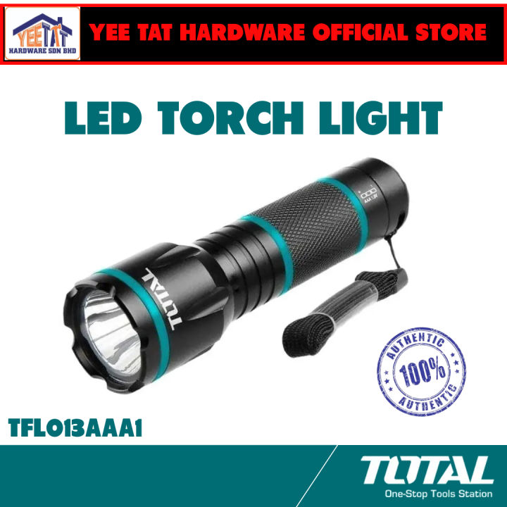 [ TOTAL ] TFL013AAA1 Torchlight LED Flashlight 200 LUMEN (3AAA BATTERY ...