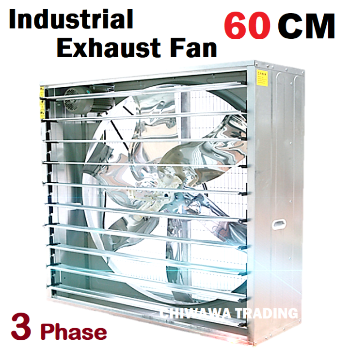 SINGLE Phase or THREE Phase Power 60CM Exhaust Fan (24 ) 24 Inch Wall ...