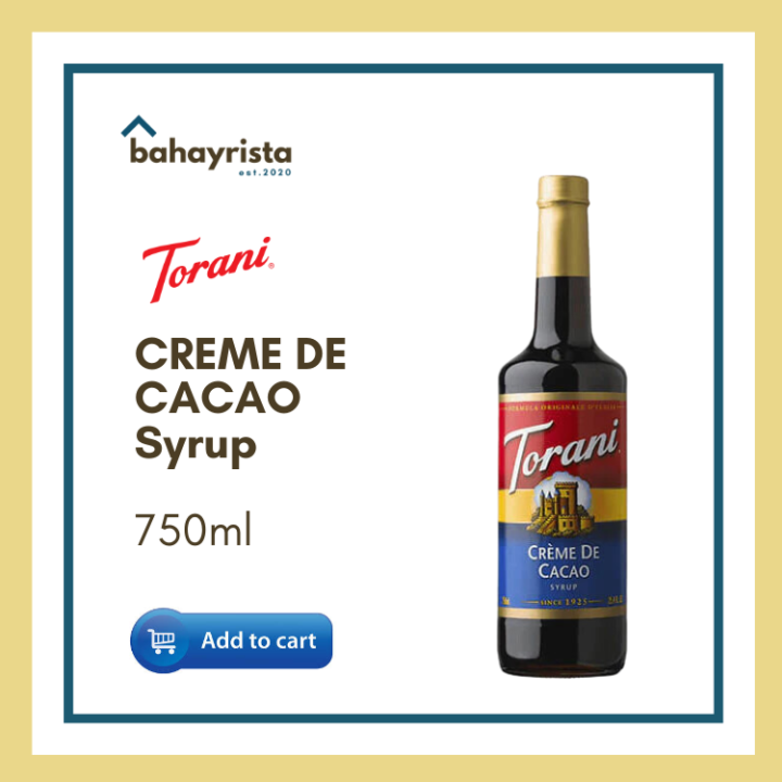Torani Creme de Cacao Syrup 750ml | Lazada PH