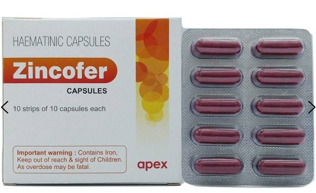 [TY PHARMACY] ZINCOFER TABLETS (100'S) for anemia, energy, iron | Lazada