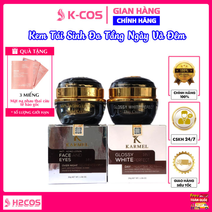 Kem dưỡng K-cos - Bộ kem dưỡng phục hồi da Glossy White Perfect 3 in 1 ...