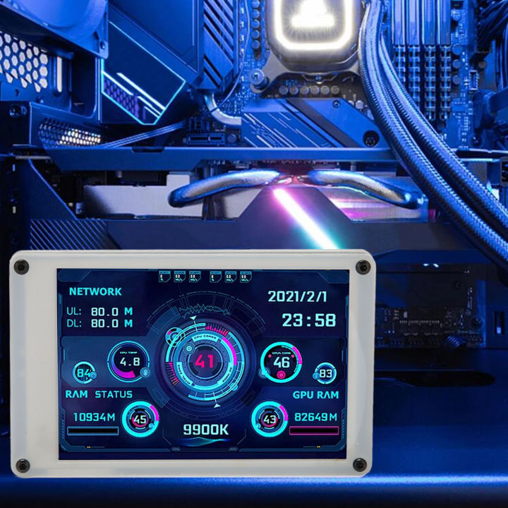 Computer Temp Monitor PC Sensor Panel Display 3.5inch IPS DIY Theme for ...
