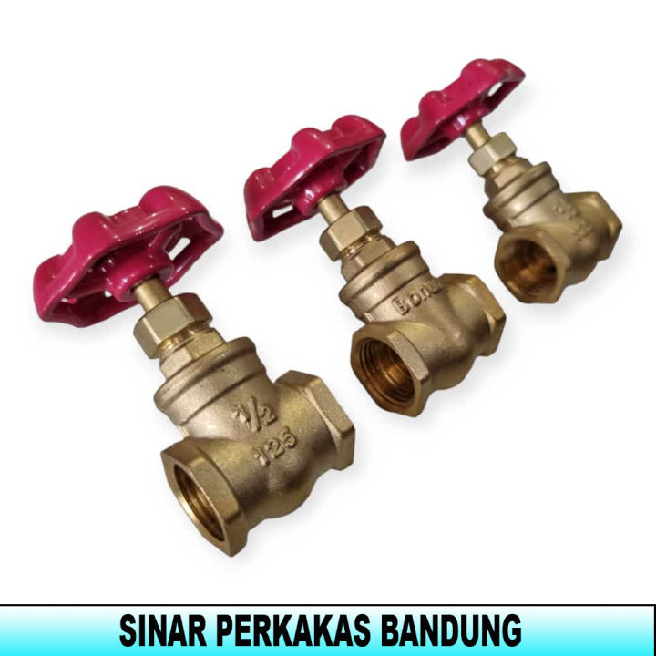 Stop Kran Kuningan1/2'' GATE VALVE BRASS 1/2 inch Viper Drat Stop Kran ...