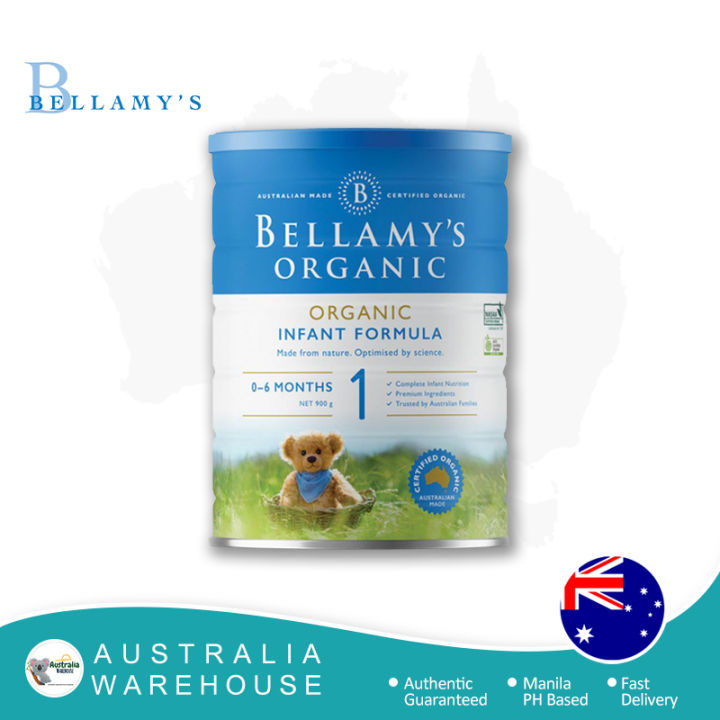 Australia Bellamy's Organic Milk Infant Formula Stage 1 900g (0-6 ...