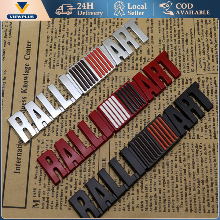 Car 3D Metal RALLI ART RALLIART Letters Logo Trunk Badge Emblem Decals ...