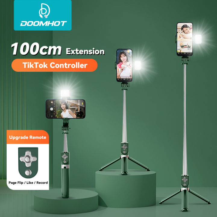 Doomhot Selfie Stick With Tripod Bluetooth Remote Selfie Stick Desktop