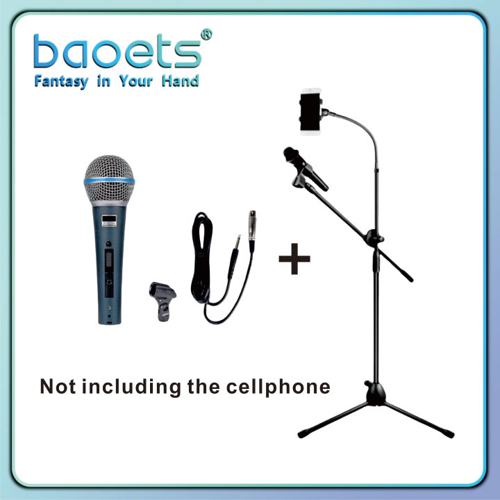 Portable Microphone Stand PRO 360° Rotating Adjustable Height Mic Stand ...