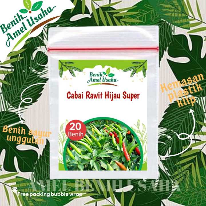 bibit sayuram cabe kemasan klip / benih cabe rawit hijau 20 benih ...