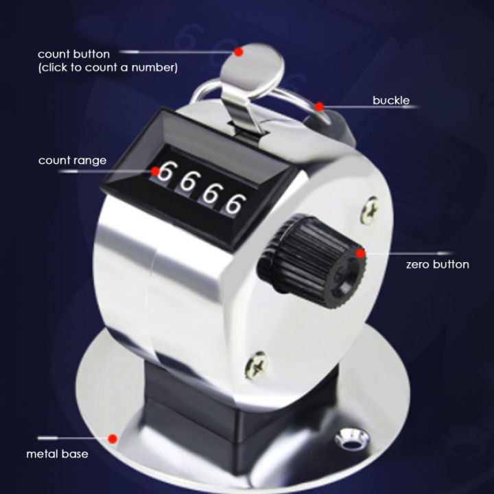 4 Digit Number Hand Held Tally Counter Digital Golf Clicker Manual ...