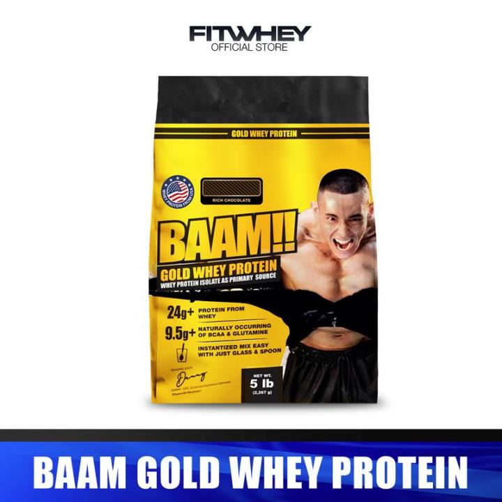ส่งฟรี BAAM GOLD WHEY PROTEIN 5 LB เวย์โปรตีนจากฟิตเวย์ | Lazada.co.th